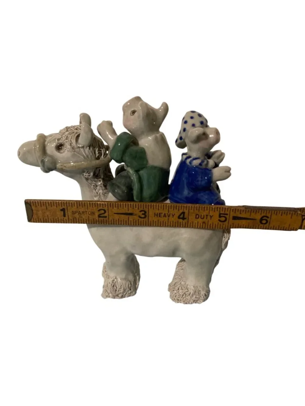 Handmade | Accents | Whimsical Pottery Figurine Of Two Pigs Riding A ...